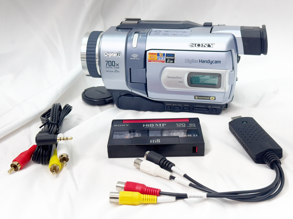 8mm Tape Player w/ Warranty, USB, Blank Tape, AV cables – TapePlayers.com