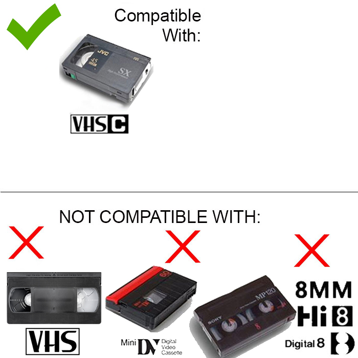 Panasonic VHS-C Adapter Motorized w/ battery – TapePlayers.com